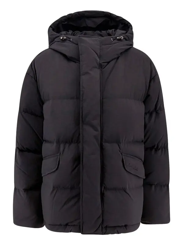 DUNST Goose Down Hooded Jacket - Black