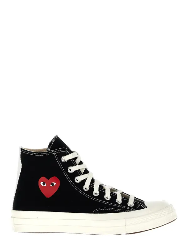 Play Comme Des Garcon X Converse High Top Sneakers - Black