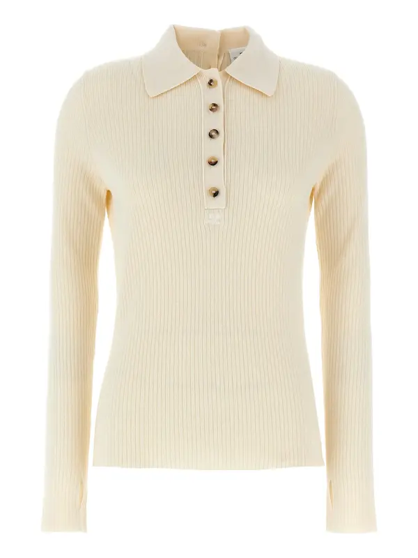 COURREGES Multi-buttons Sweater - White