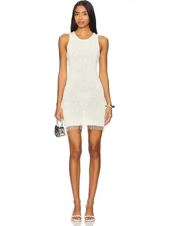 ASTA RESORT Natalia Mini Dress - Ivory Sequin
