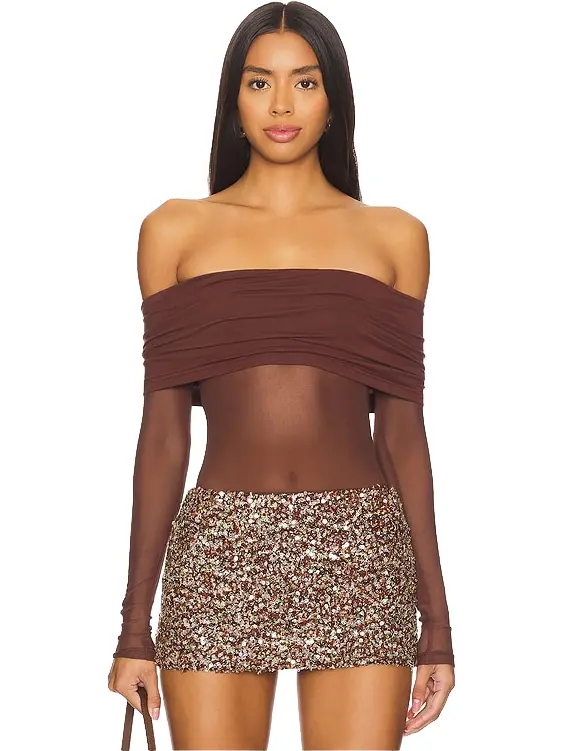Superdown Koa Bodysuit - Chocolate Brown