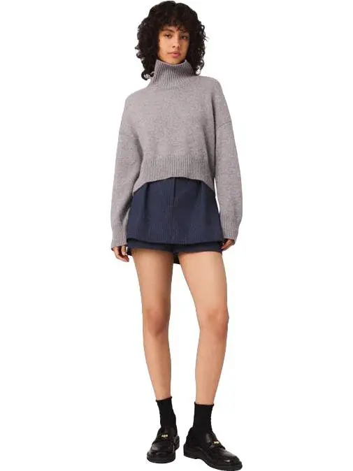 Maje Cashmere Knit Sweater - Grey