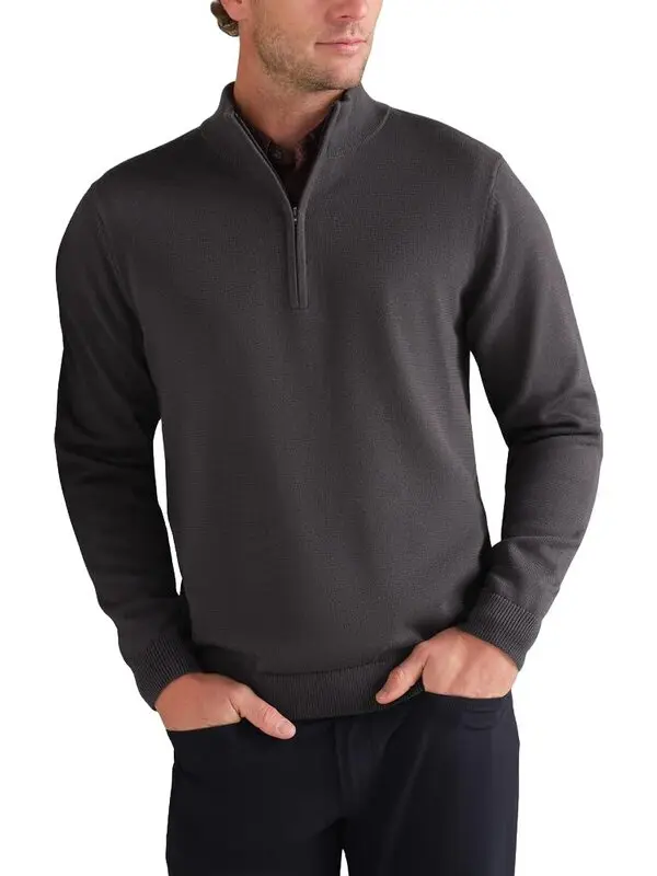 RHONE Commuter Quarter-zip Sweater - Iron