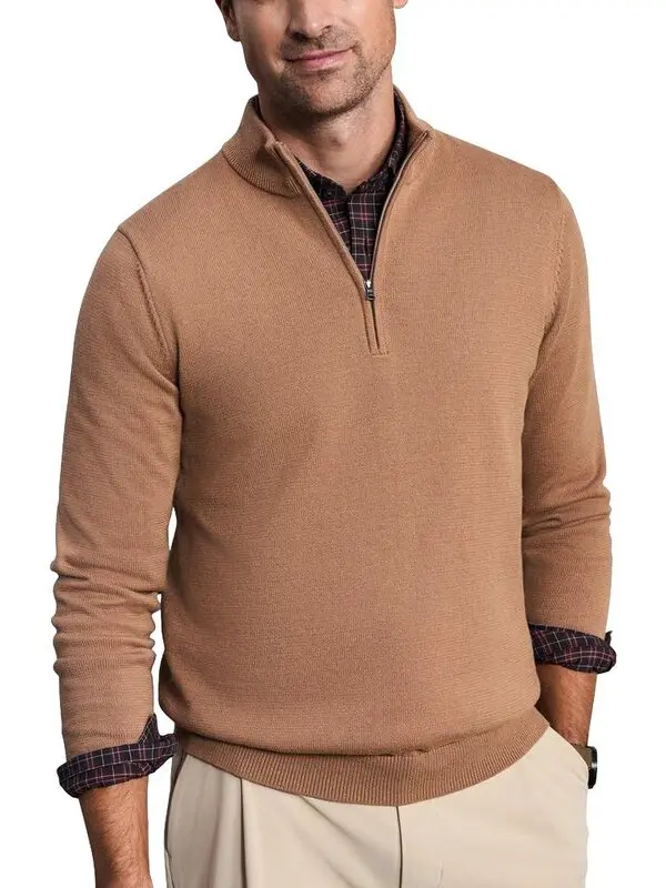 RHONE Commuter Quarter-zip Sweater - Pecan
