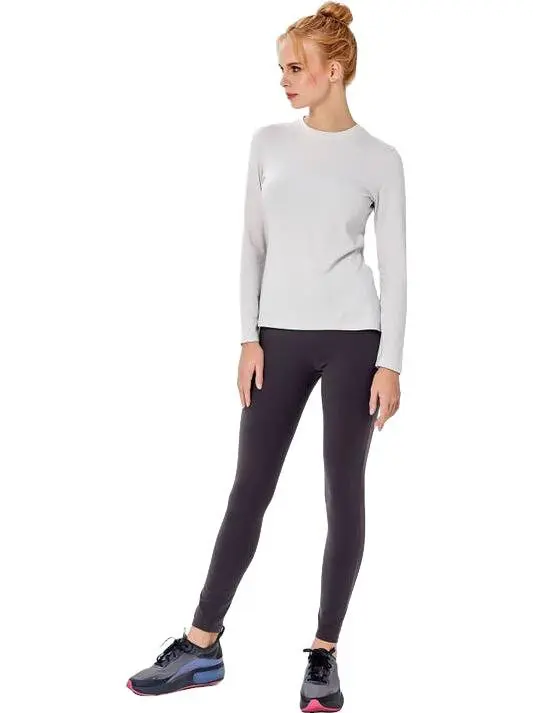 REBODY Pima Long Sleeve Top - Ice Grey