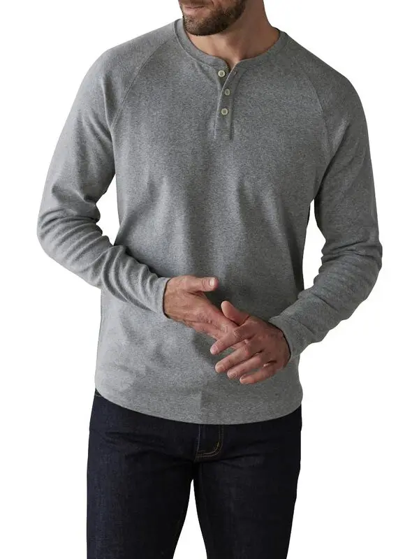 THE NORMAL BRAND Everyday Henley - Athletic Grey