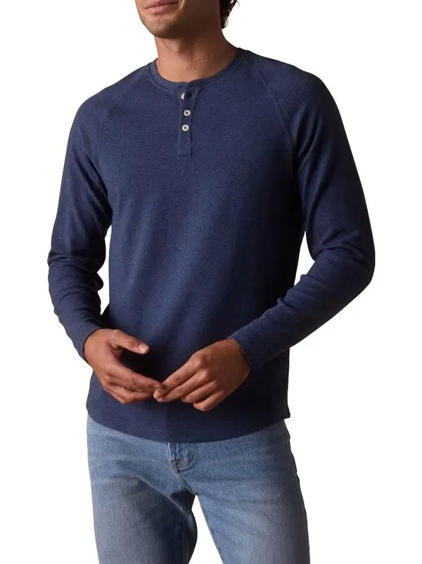 THE NORMAL BRAND Everyday Henley - Indigo Blue