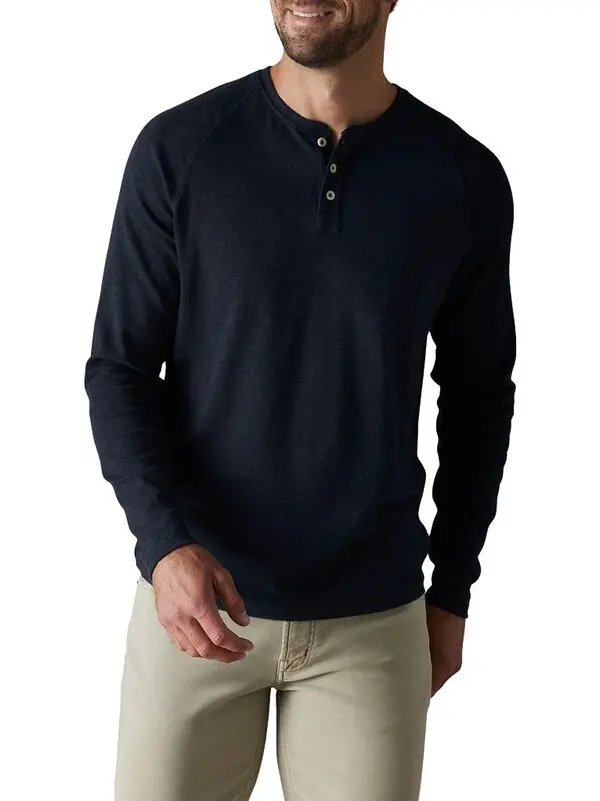 THE NORMAL BRAND Everyday Henley - Normal Navy
