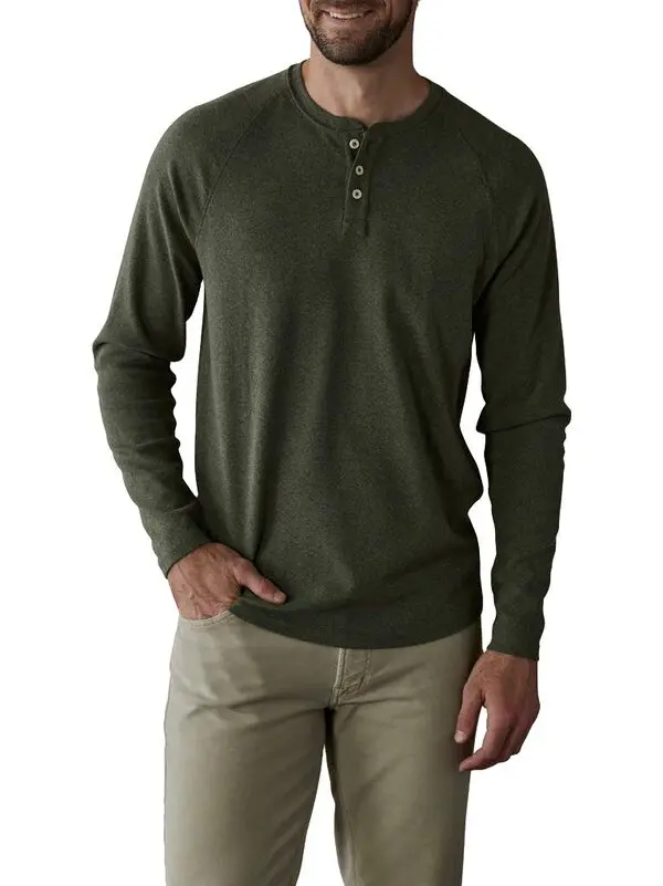 THE NORMAL BRAND Everyday Henley - Oakmoss