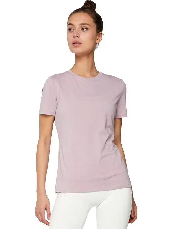 REBODY Pima Go Short Sleeve Top - Stone Mauve