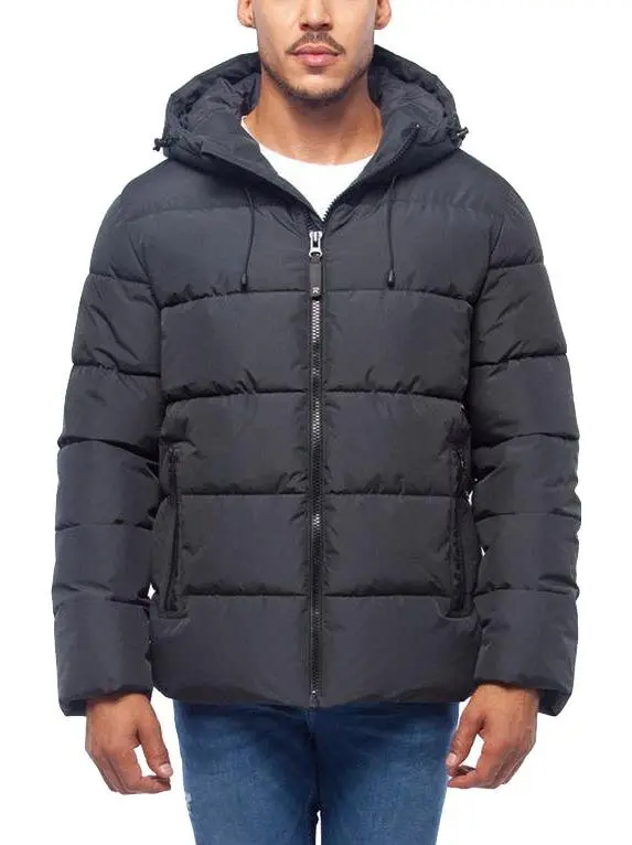 ROKKA&ROLLA Heavyweight Puffer Jacket - Black Stone