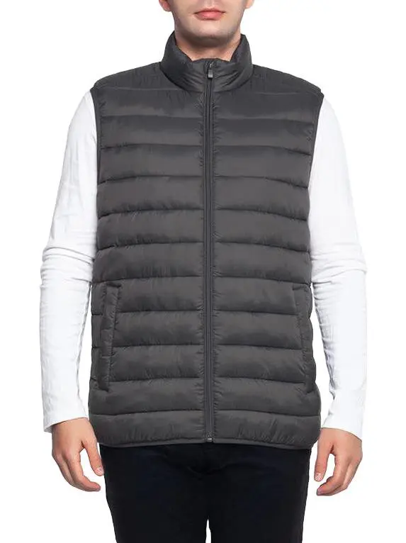 ROKKA&ROLLA Lightweight Puffer Vest - Grey