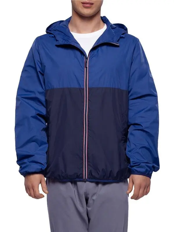 ROKKA&ROLLA Packable Windbreaker - Blue Navy