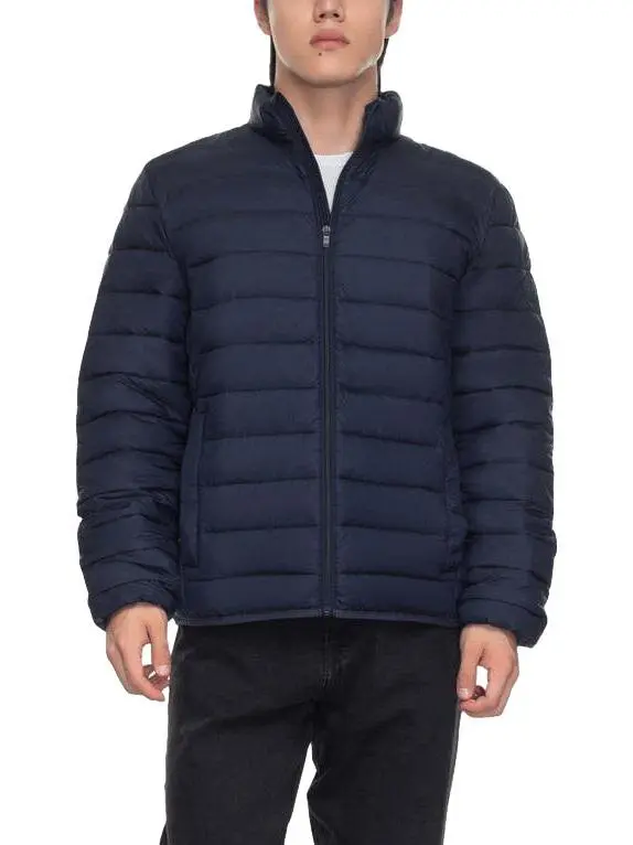 ROKKA&ROLLA Lightweight Packable Puffer Jacket - Navy