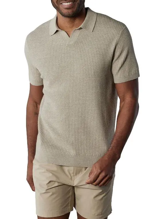 THE NORMAL BRAND Waffle Knit Polo - Flax