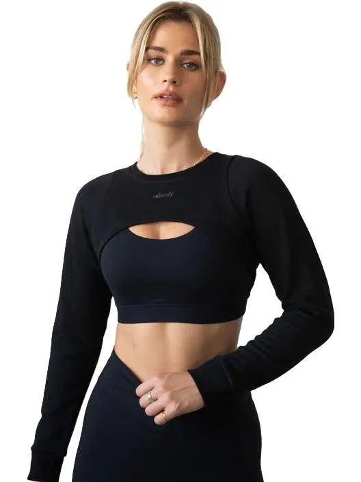 REBODY Sport X Shrug Sweatshirt - Metropolis Black/slate