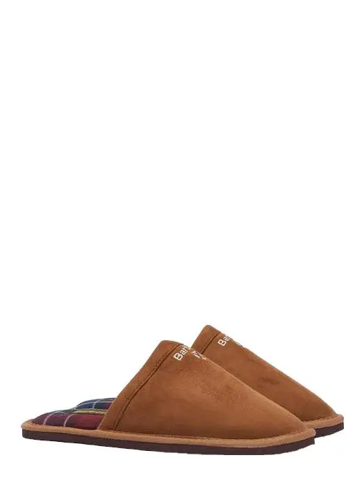 Barbour Everitt Sueded Mule Slipper - Camel Beige