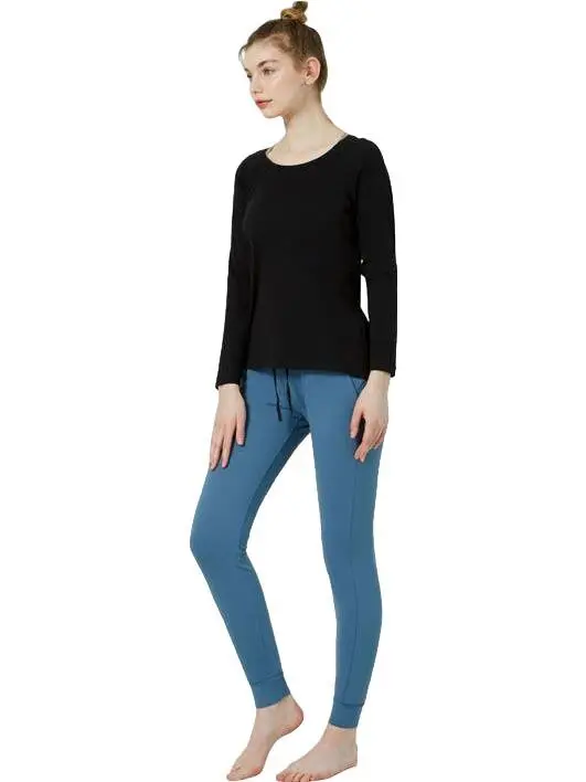 REBODY Essentials Long Sleeve Top - Black