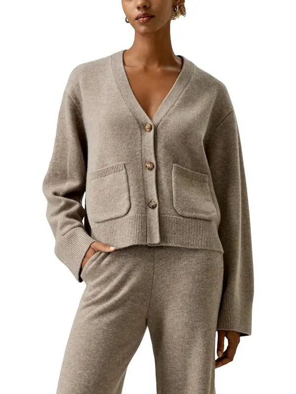 Lilysilk Wool-cashmere Blend Cardigan - Camel