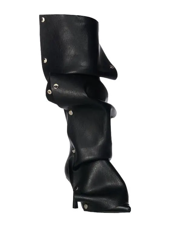 AZALEA WANG Imogine Adjustable Snap Boots - Black