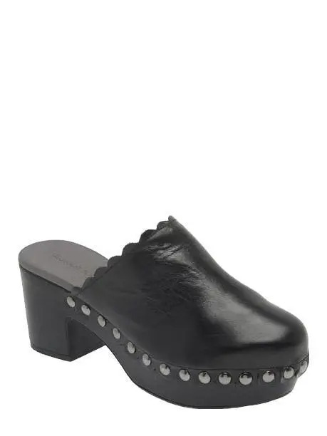 CHOCOLAT BLU Genoa Platform Clog - Black Leather
