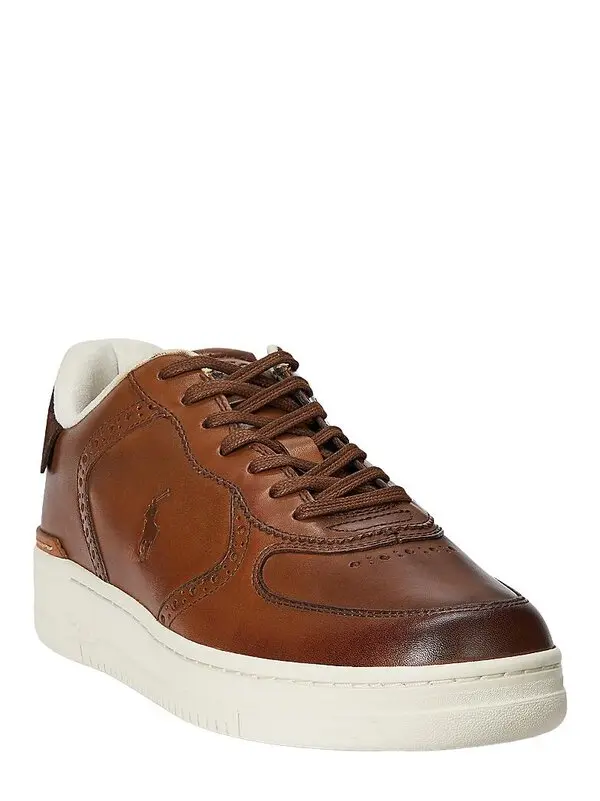 Polo Ralph Lauren Masters Court Lace Up Sneakers - Clay Tan