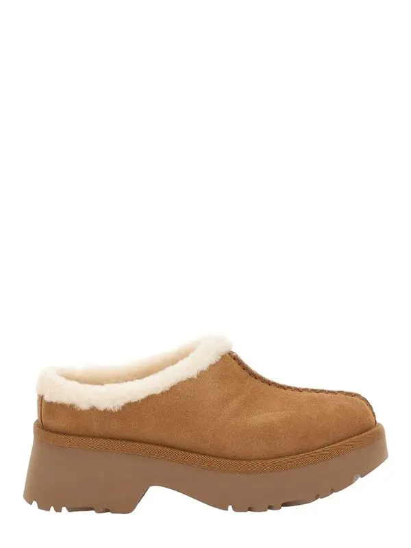 UGG Mule With Embossed Stitching Detail - Beige