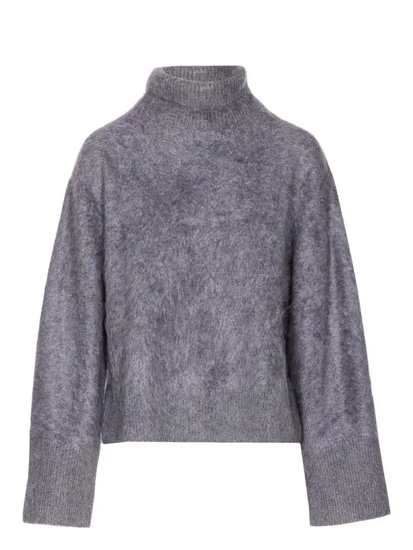 LISA YANG Floren High Neck Sweater - Grey