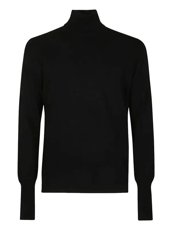 BALLANTYNE Plain Turtleneck Sweater - Black