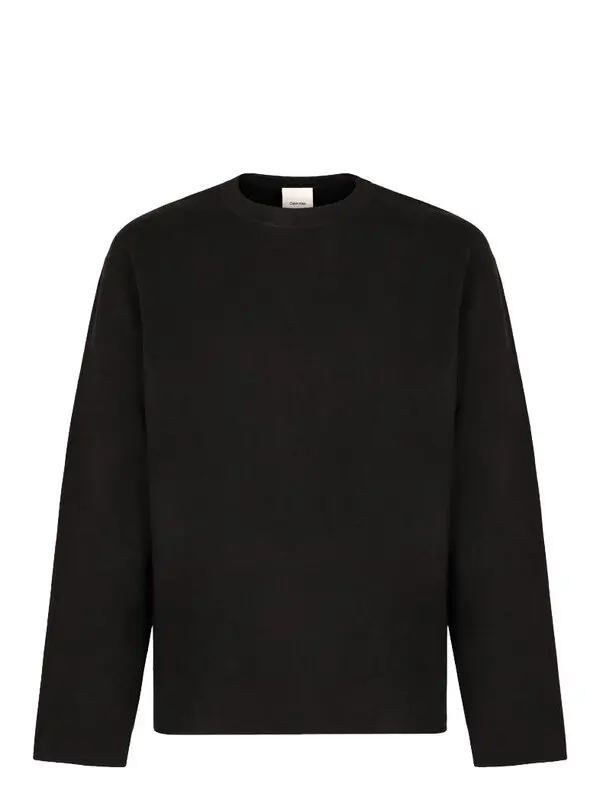 Calvin Klein Fine Knit Crew-neck Sweater - Black