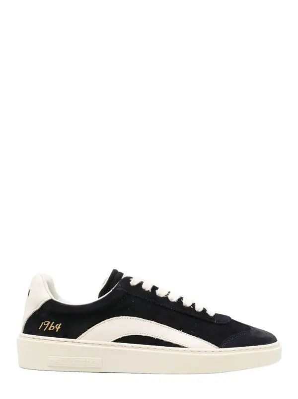 Dsquared2 Calfskin Sneakers - Blu Navy E Bianco
