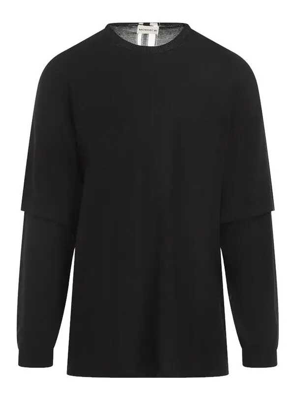 MORDECAI Fresco Double Layer Sweater - Black