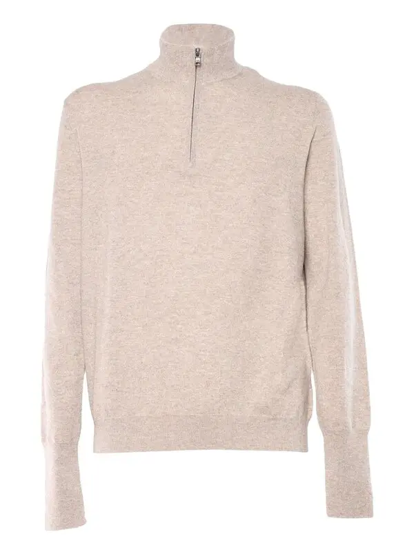 BALLANTYNE Quarter Zip Pullover - Beige