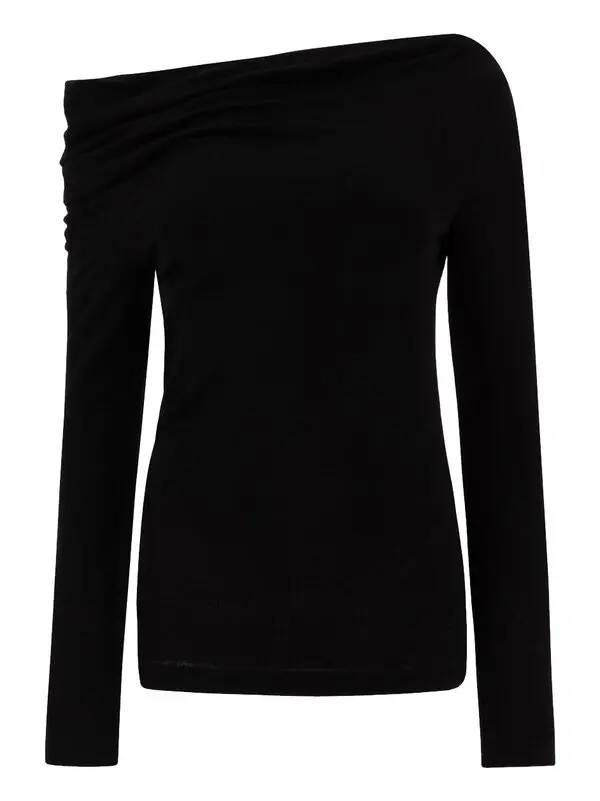 Givenchy Draped Collar Top - Black