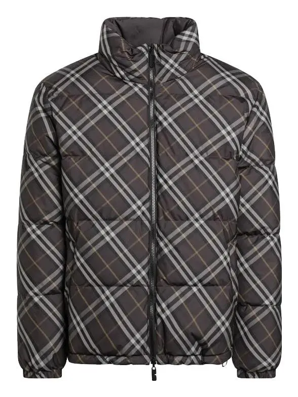 Burberry Reversible Jacket With Check Pattern - Brown