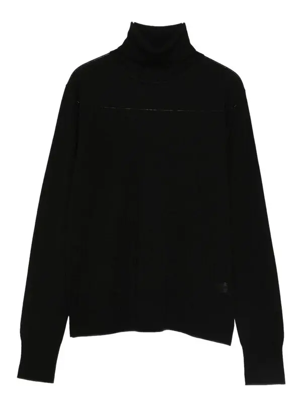 FORTE_FORTE Wool Turtleneck Sweater - Black