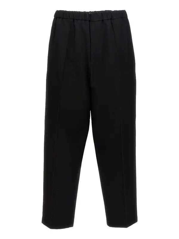 JIL SANDER Wool Trousers - Black