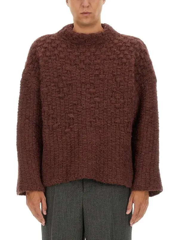 JIL SANDER Mohair Blend Knit - Brown