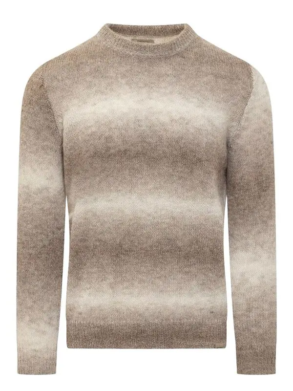 Woolrich Ombré Alpaca Wool Crewneck Sweater - Brown