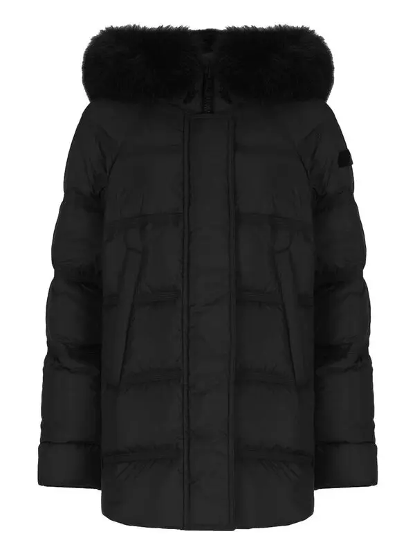 Peuterey Fur Hooded Down Jacket - Black