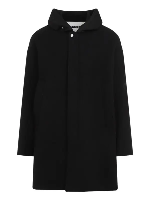 JIL SANDER Virgin Wool Parka - Black