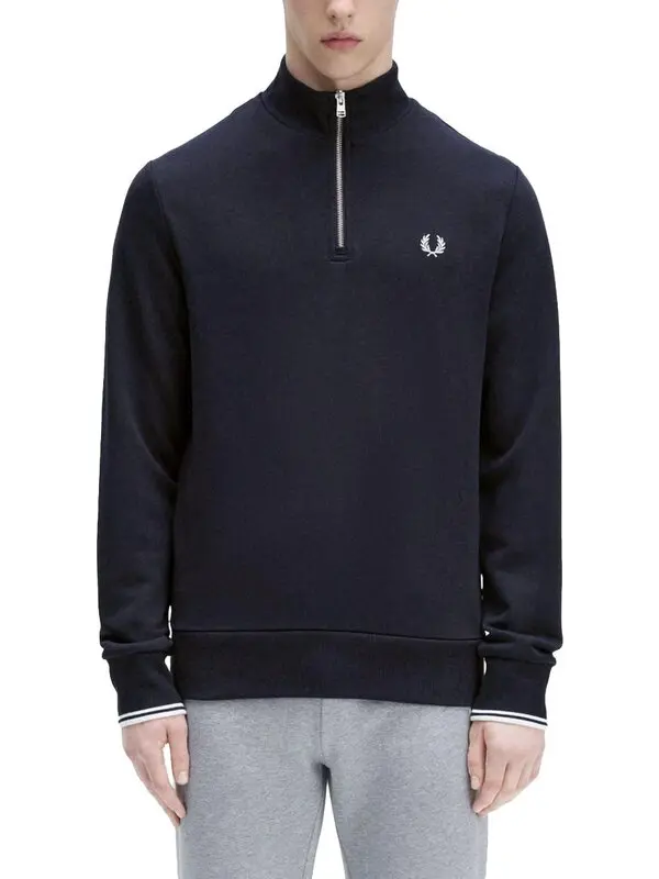 Fred Perry Half Zip Sweatshirt - Blue