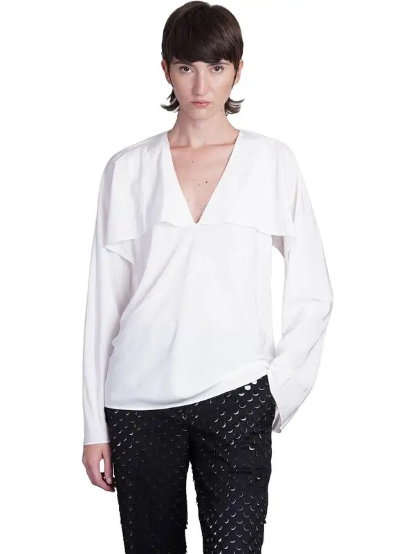 Helmut Lang Silk Blouse - White