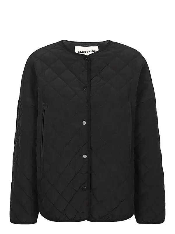 SANDBEIGE Nylon Quilted Jacket - Black