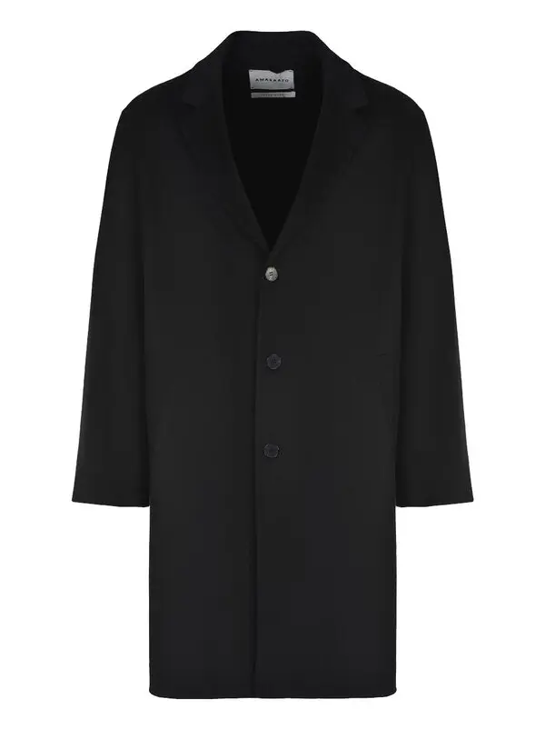 AMARANTO Wool Blend Coat - Black