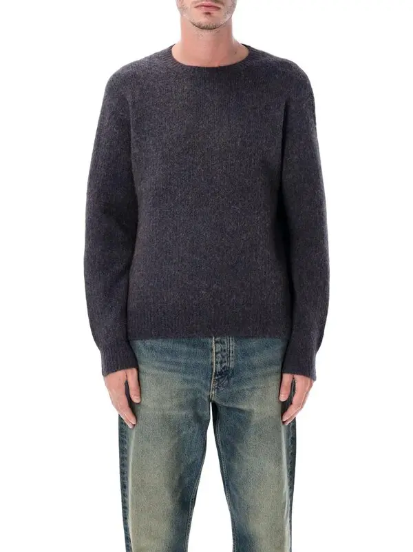 SUNFLOWER Yak And Wool Blend Crewneck Sweater - Dirty Navy