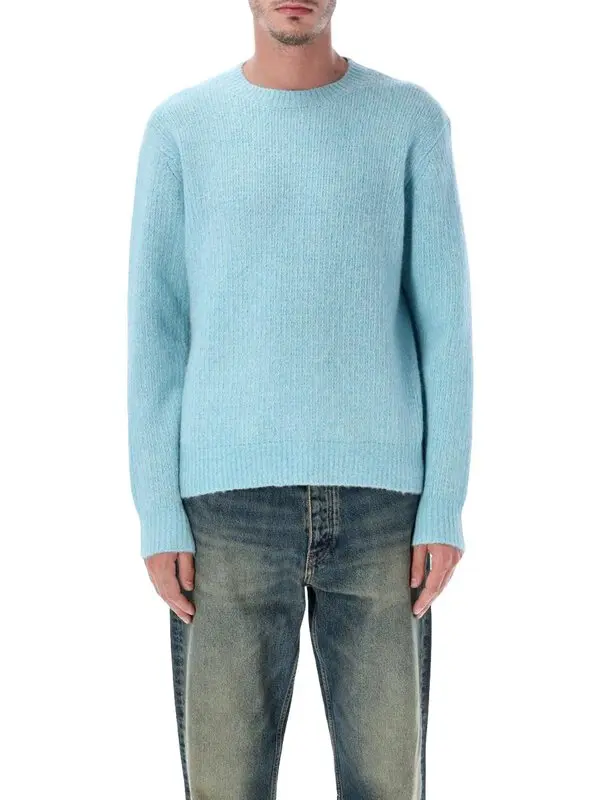 SUNFLOWER Yak And Wool Blend Crewneck Sweater - Artic Blue