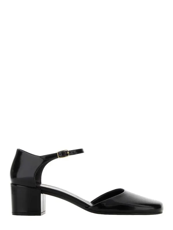 THE ROW Penelope Leather Pumps - Black