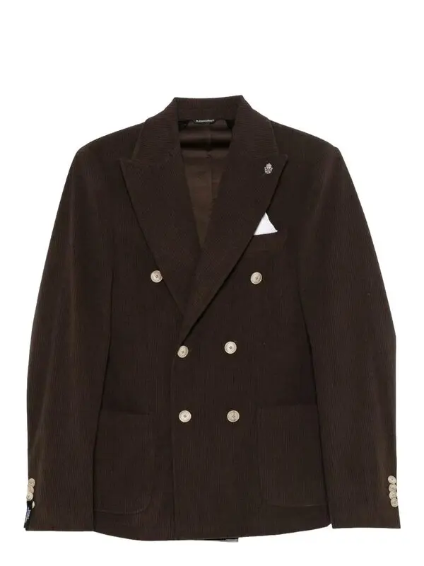 DANIELE ALESSANDRINI Double-breasted Jacket - Brown