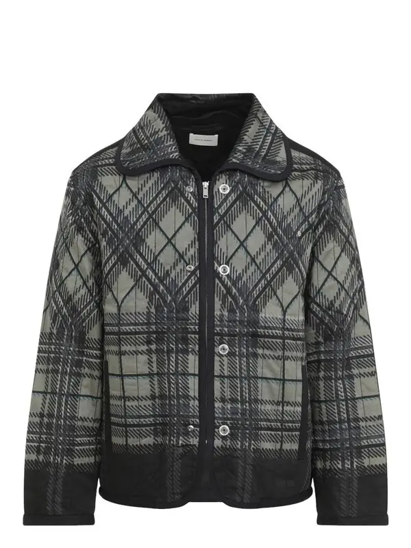 CRAIG GREEN Quilted Plaid Cotton Jacket - Black